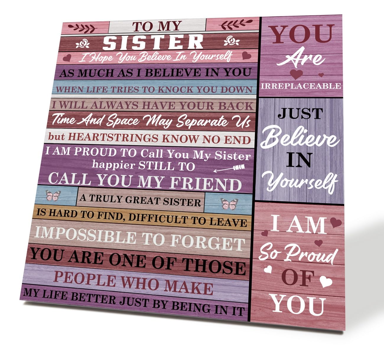 Sister Decor Sign, Sister Gifts, Wooden Plaque Sign Table Decor, Table ...