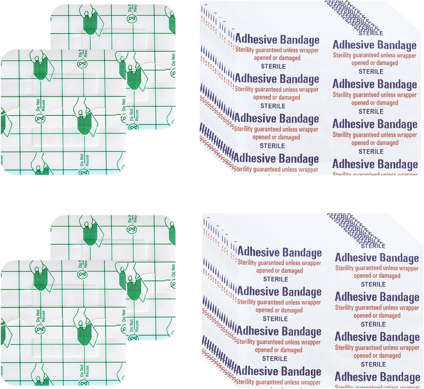 Amazon.com: 200 Pcs Waterproof Clear Spot Adhesive Square Bandages,1.5 ...