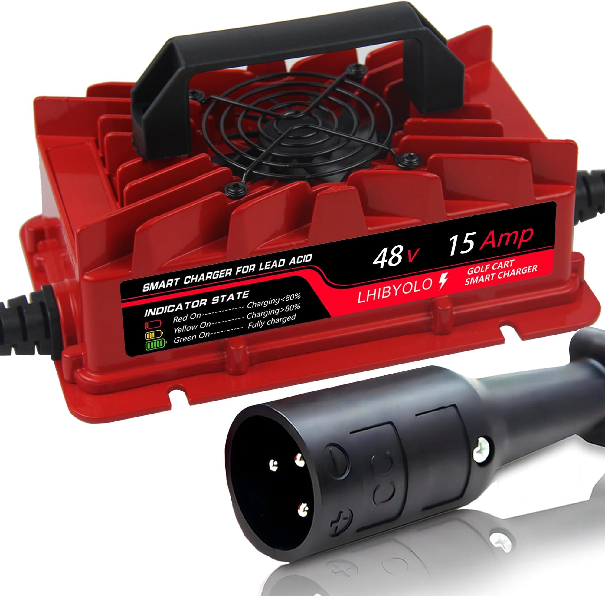 Amazon.com: LHIBYOLO 48V Golf Carts Battery for 15 AMP Club Car, with ...