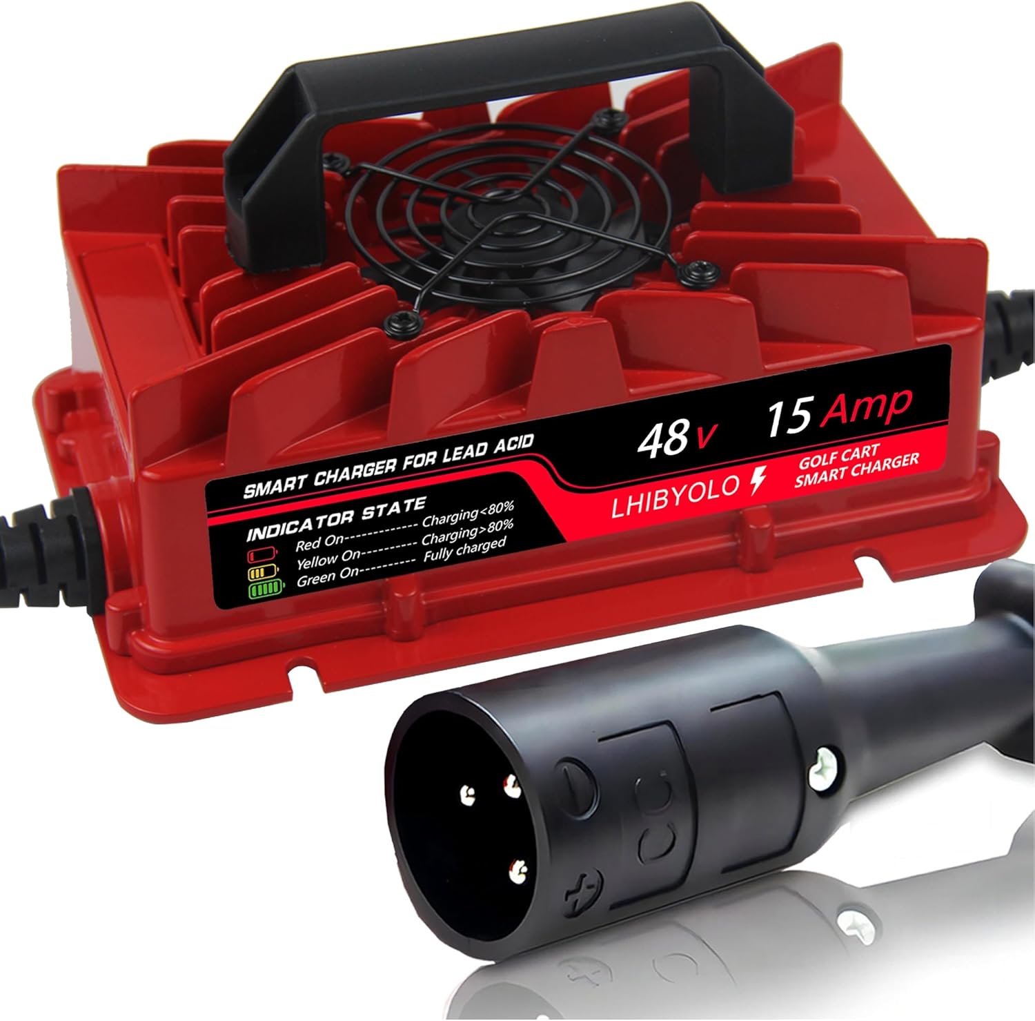 Amazon.com: LHIBYOLO 48V Golf Carts Battery for 15 AMP Club Car, with ...