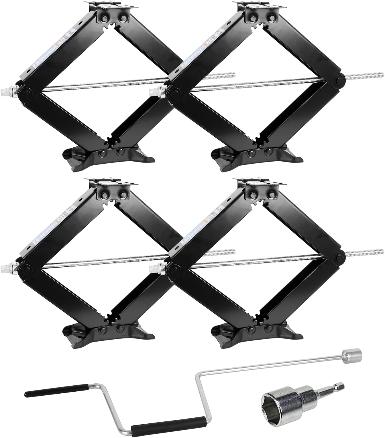 Amazon.com: ROCKMAN RV Camper Trailer Stabilizer Leveling Scissor Jacks ...