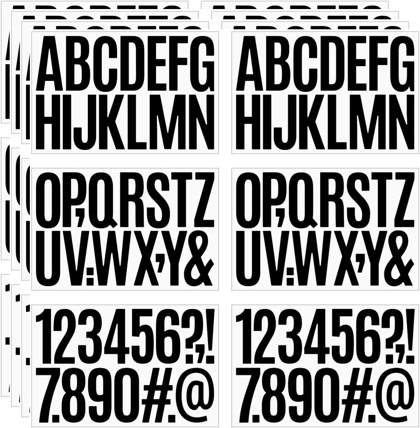 HAIVGEAR 8 juegos de 384 calcomanías de vinilo de letras de 3 pulgadas ...