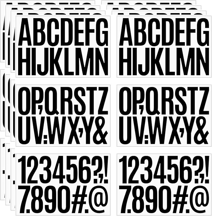 Amazon.com: 24 Sheets 384 Pcs Vinyl Letter Stickers,3 inch Self ...