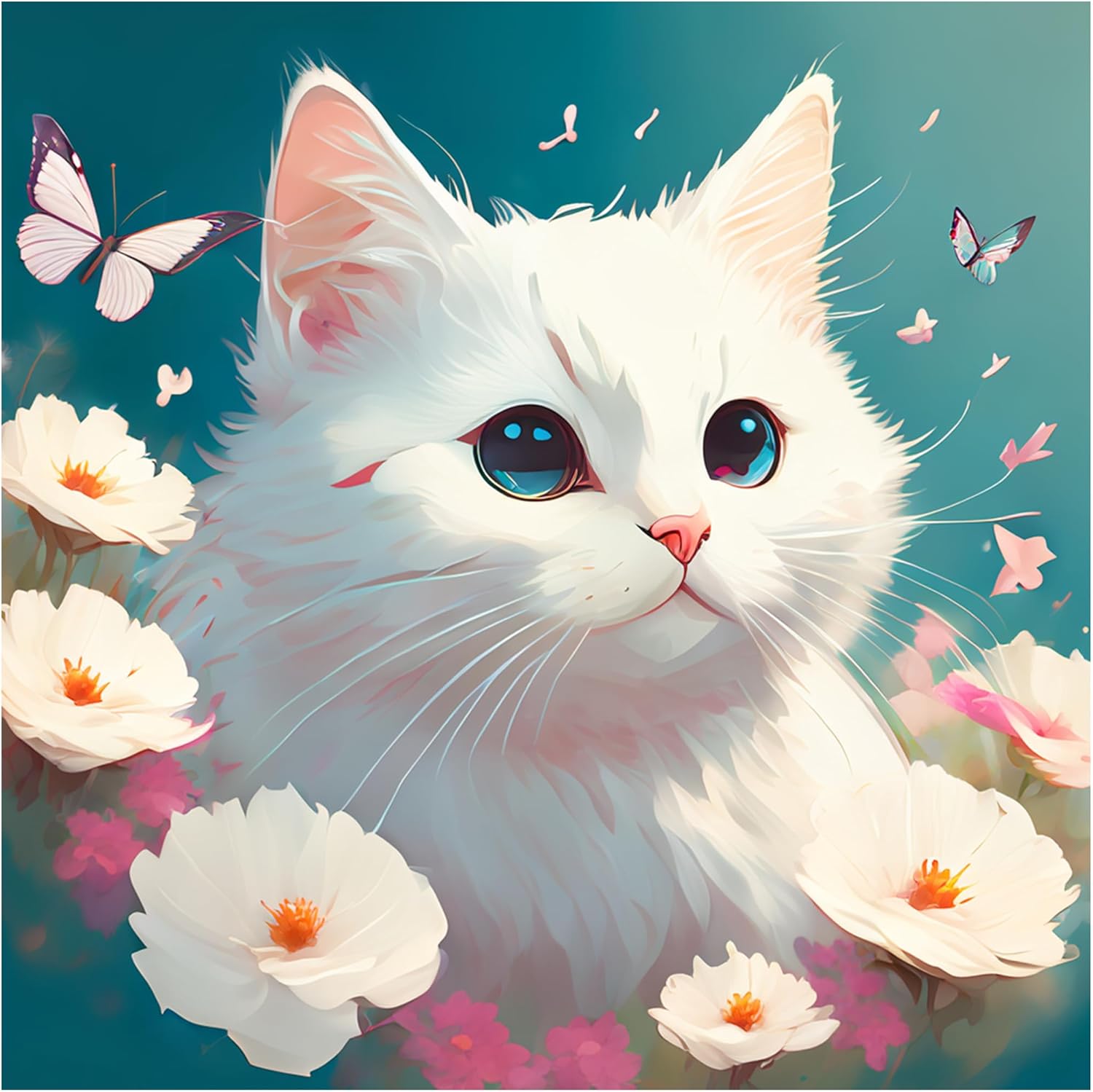 Amazon.com: Rheskbecy Cat Diamond Painting Kits for Adults 5D Diamond ...