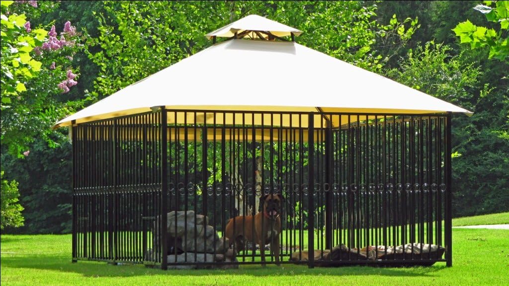 Canine Castle: Luxury DOG KENNEL- Ornamental Dog House w/ Water-misting ...