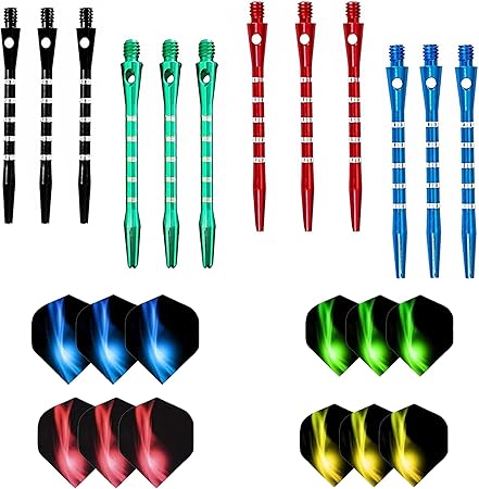 12 Sets Dart Stems,Assorted Dart Stems Darts Accessories Kit,Dart Stems ...