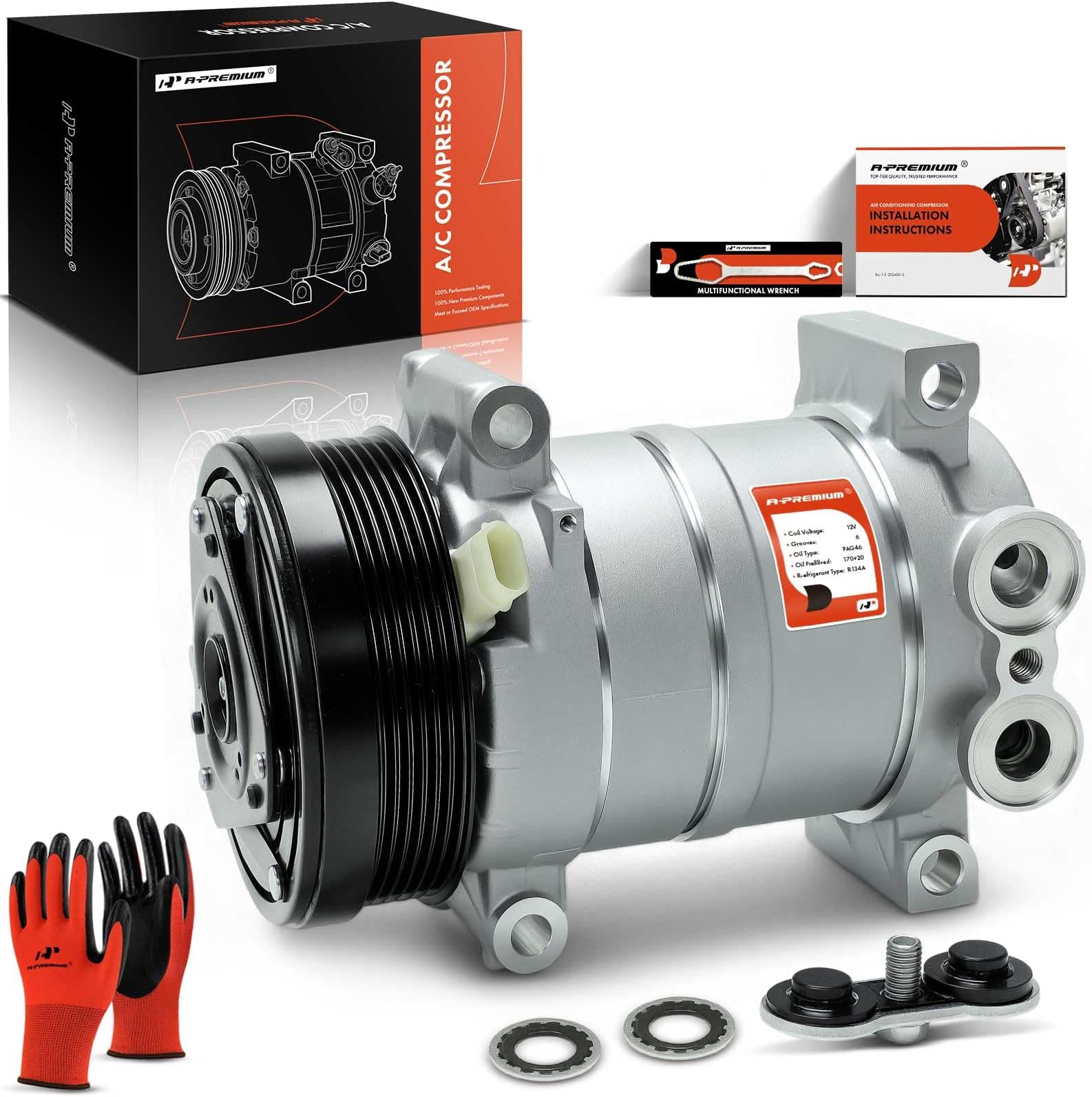 Amazon.com: A-Premium Air Conditioner AC Compressor with Clutch ...
