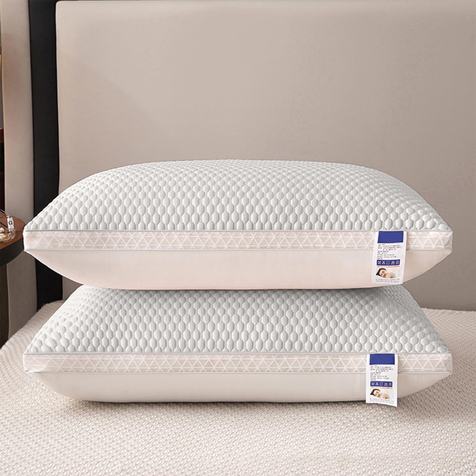 Amazon.com: Sleeping Pillow for Stomach Sleeper Luxury Down Filling ...