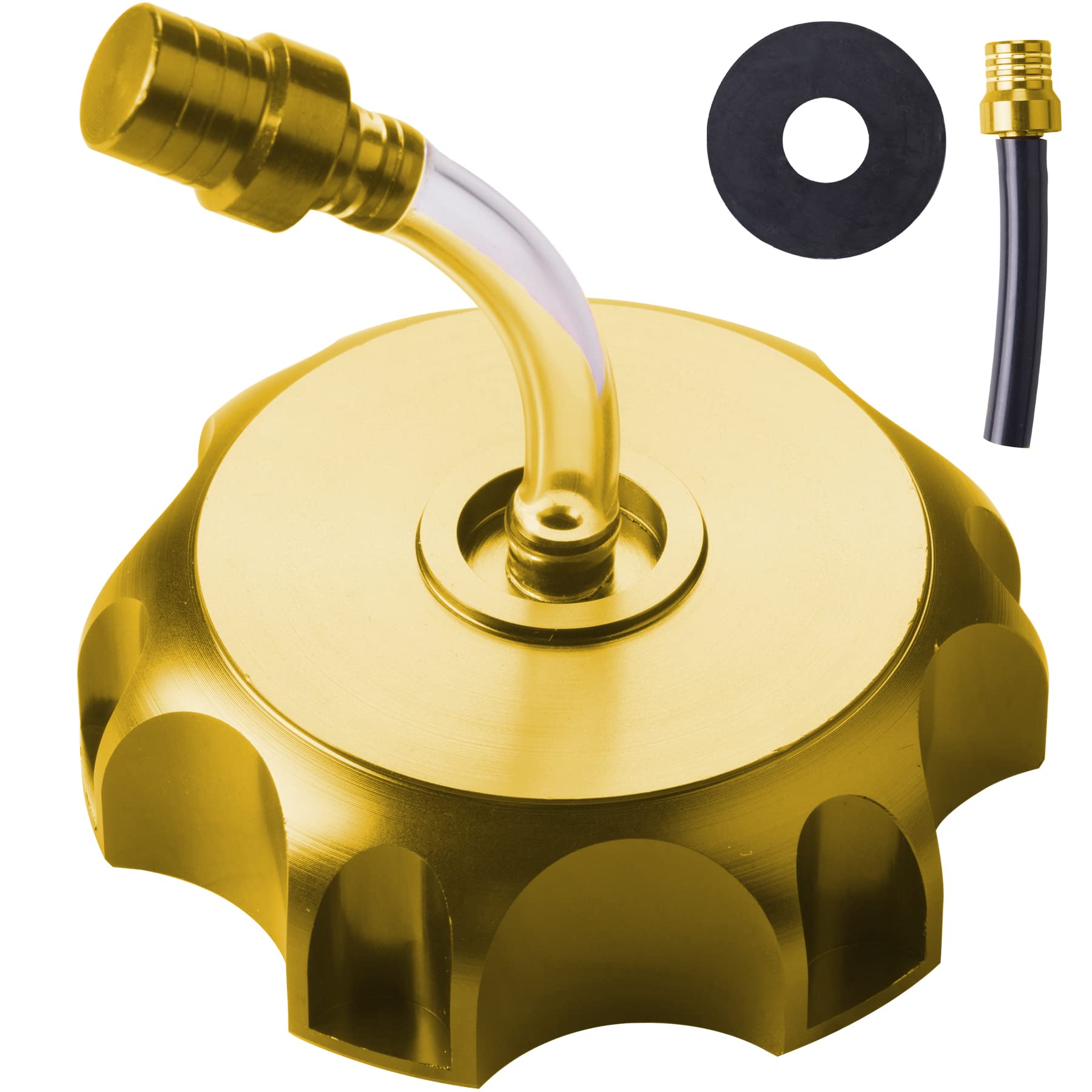 Amazon.com: JINGKE CNC Aluminum Gas Fuel Tank Cap with Breather Valve ...