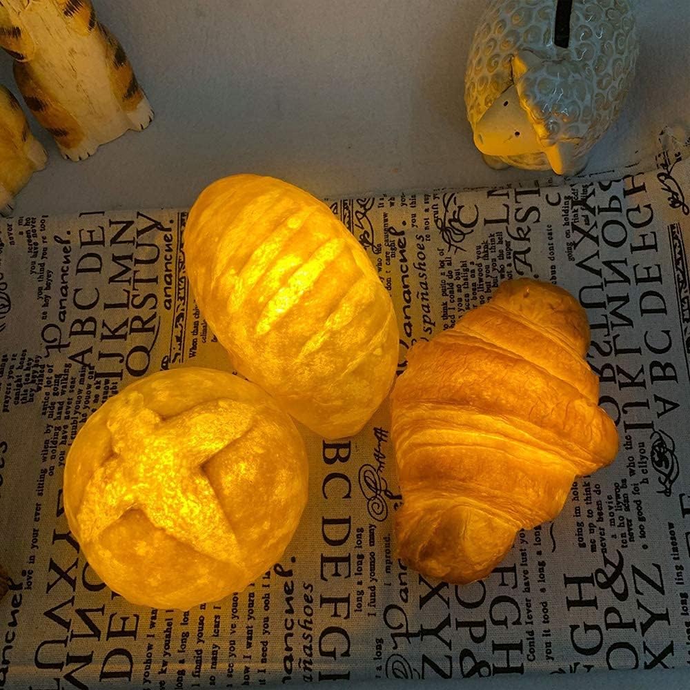 Croissant – Lámpara de noche en forma de pan lámpara LED decorativa ...
