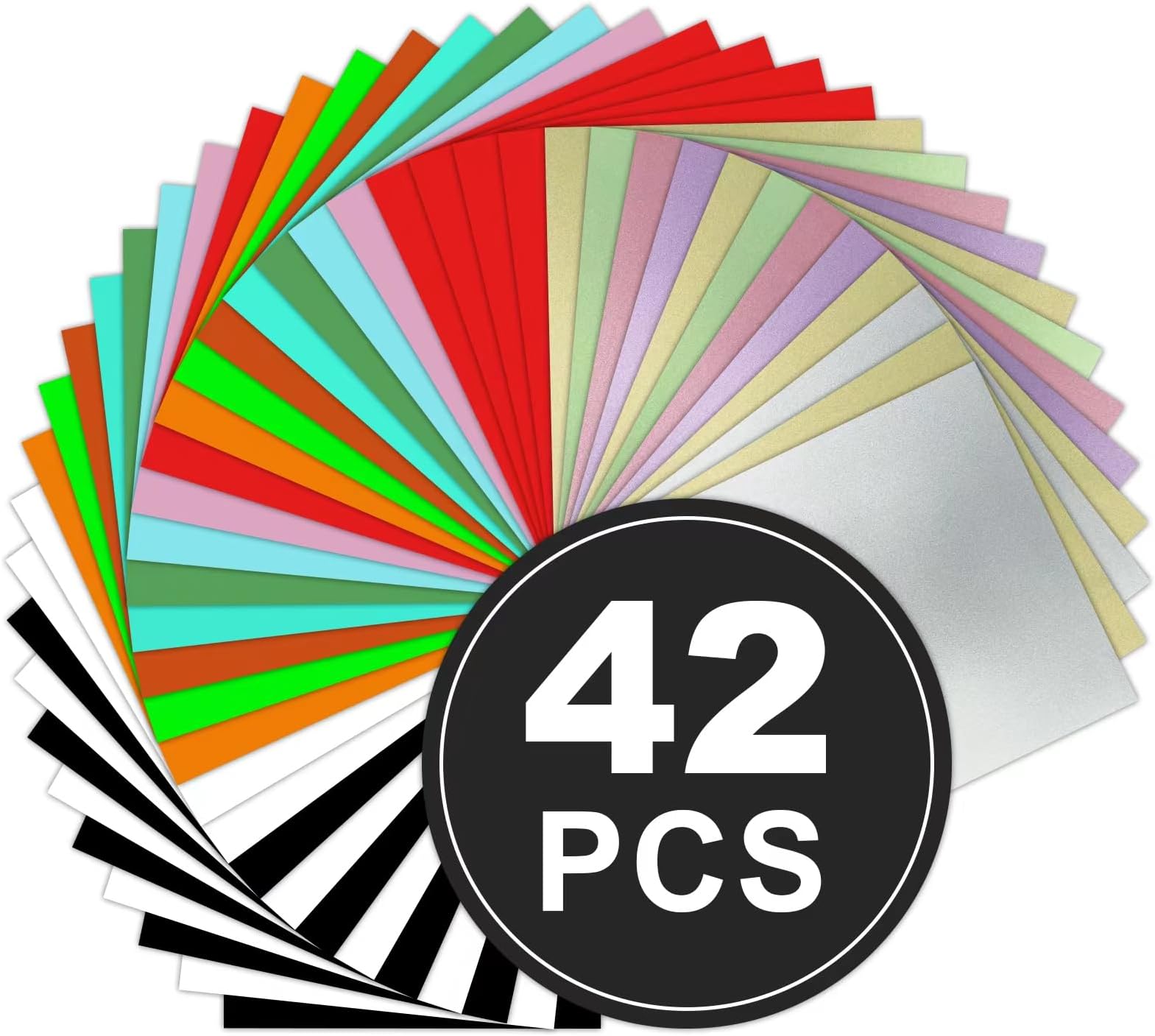 Amazon.com: SCZENQI HTV Heat Transfer Vinyl Bundle: 42 Pack 12" x 10 ...