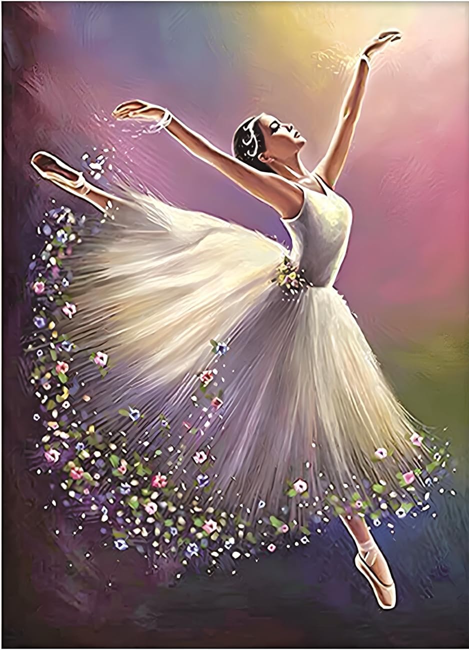 Amazon.com: NIHO-JIUMA Ballerina Diamond Painting Kits, 5D DIY Full ...
