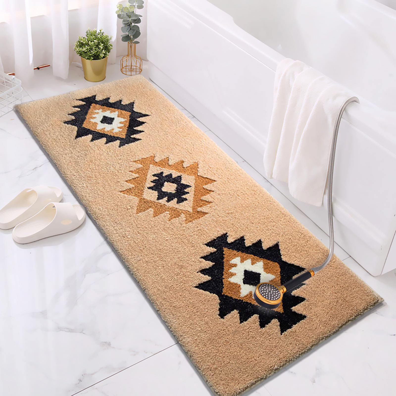Amazon.com: Boho Bathroom Rugs Runner 60x24 Inch Accent Long Non Slip ...