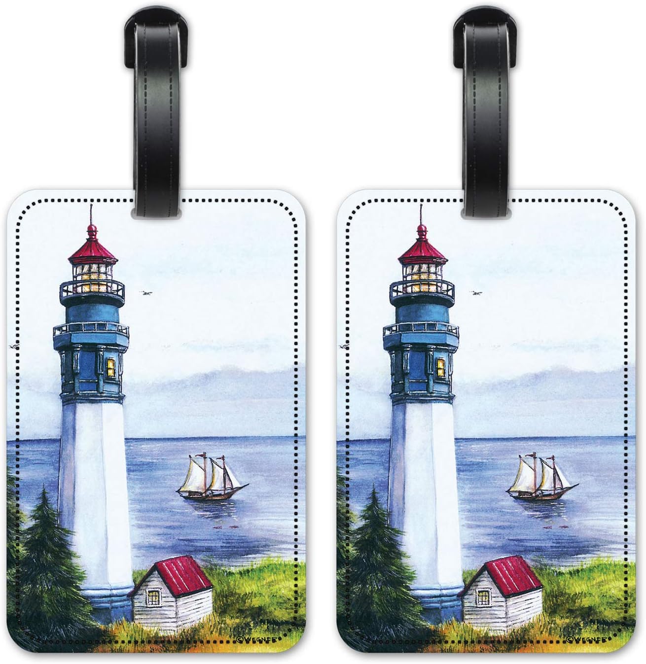 Amazon.com: Lighthouse - Luggage ID Tags - Suitcase Identification ...