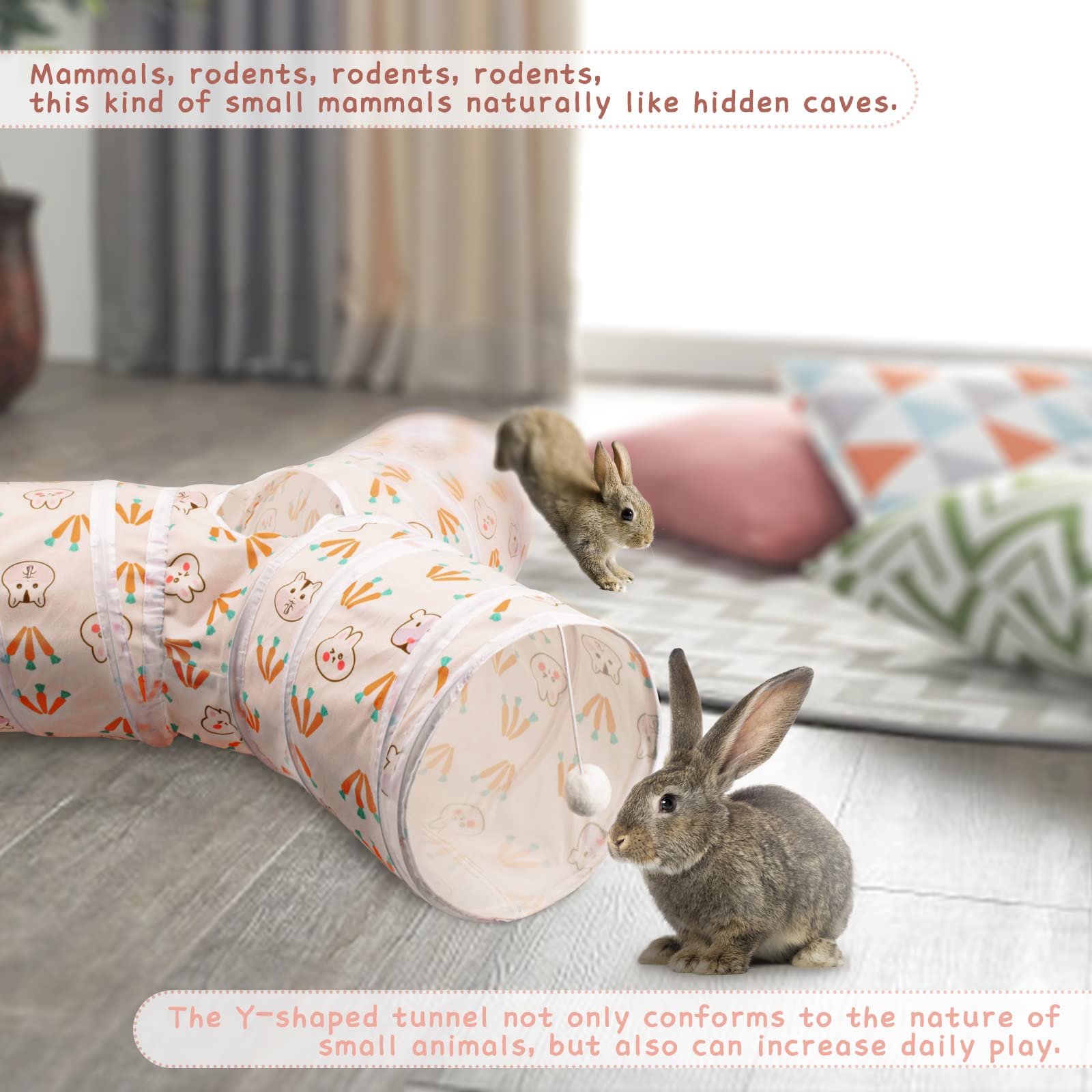Snapklik.com : Bunny Tunnels 3 Way Play Tubes Collapsible Rabbits Toys ...