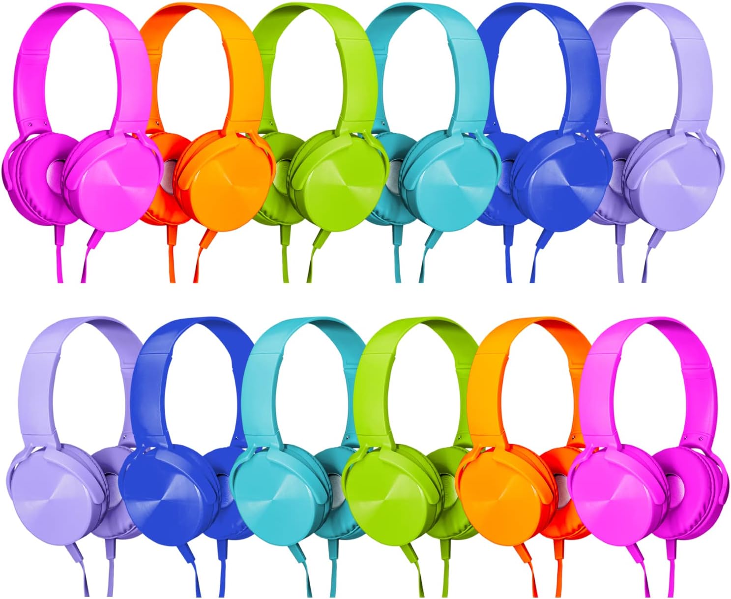 Amazon.com: Wensdo Classroom Headphones Bulk 12 Pack Multi Color for ...