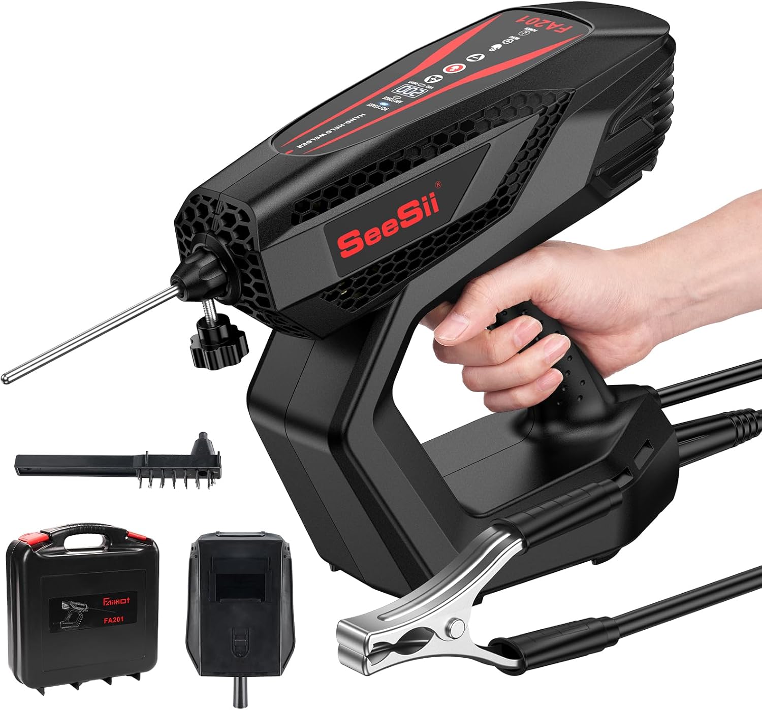 Handheld Welding Machine, Seesii 220V Handheld ARC Welder Gun Kit w ...