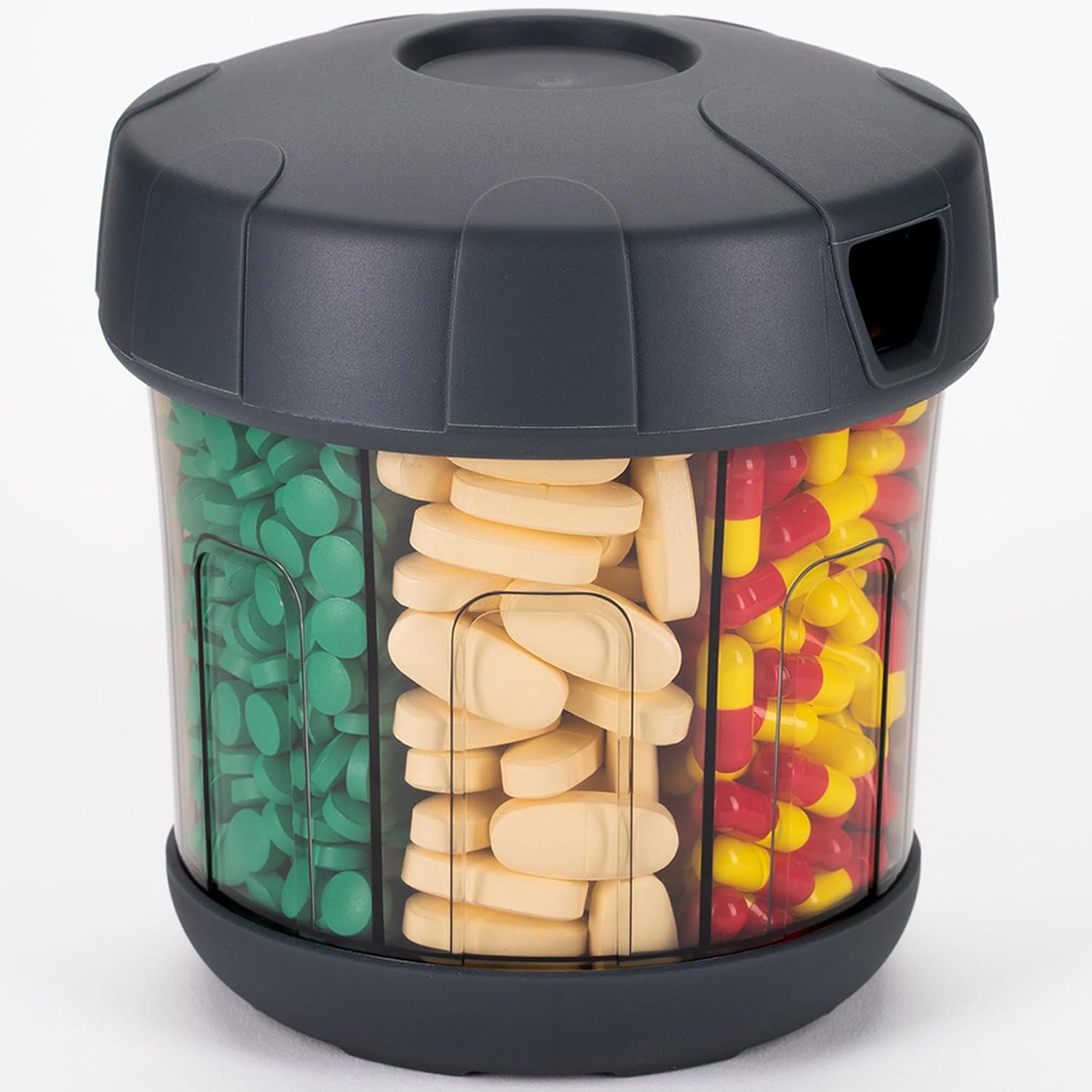 Mossime Supplement Pill Box with Extra Large 7 Compartments, TPU Soft ...