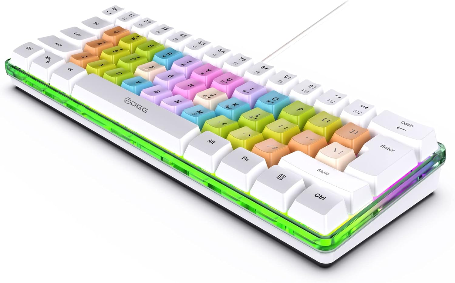 Buy DGG 60% Wired Gaming Keyboard,Colorful Rainbow Key Cap,RGB ...