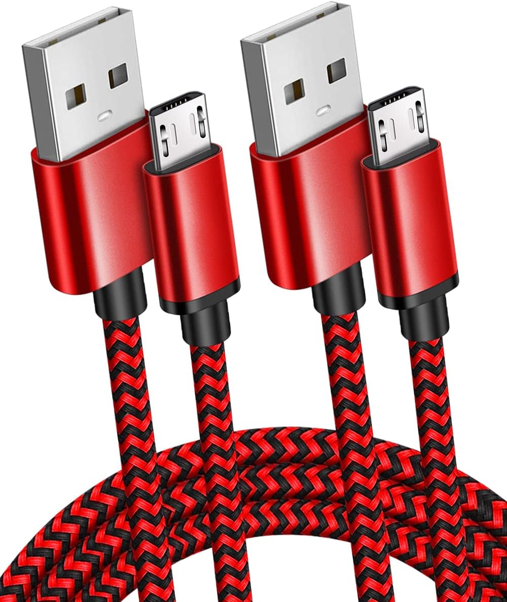 2Pack 10ft Long Micro USB Android Charger Cable Fast Quick Charging for ...