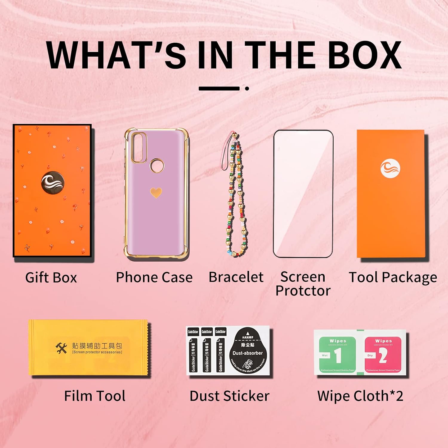 Shorogyt (3 en 1) Funda de corazón para Motorola Moto G Pure 2021 de 6. ...