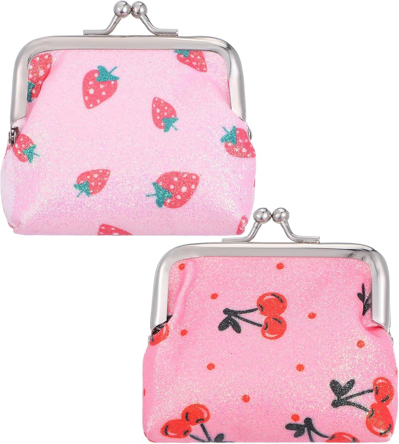 Amazon.com: Yuanchu 2pcs Mini Kiss-lock Coin Purse for Women, Cute ...
