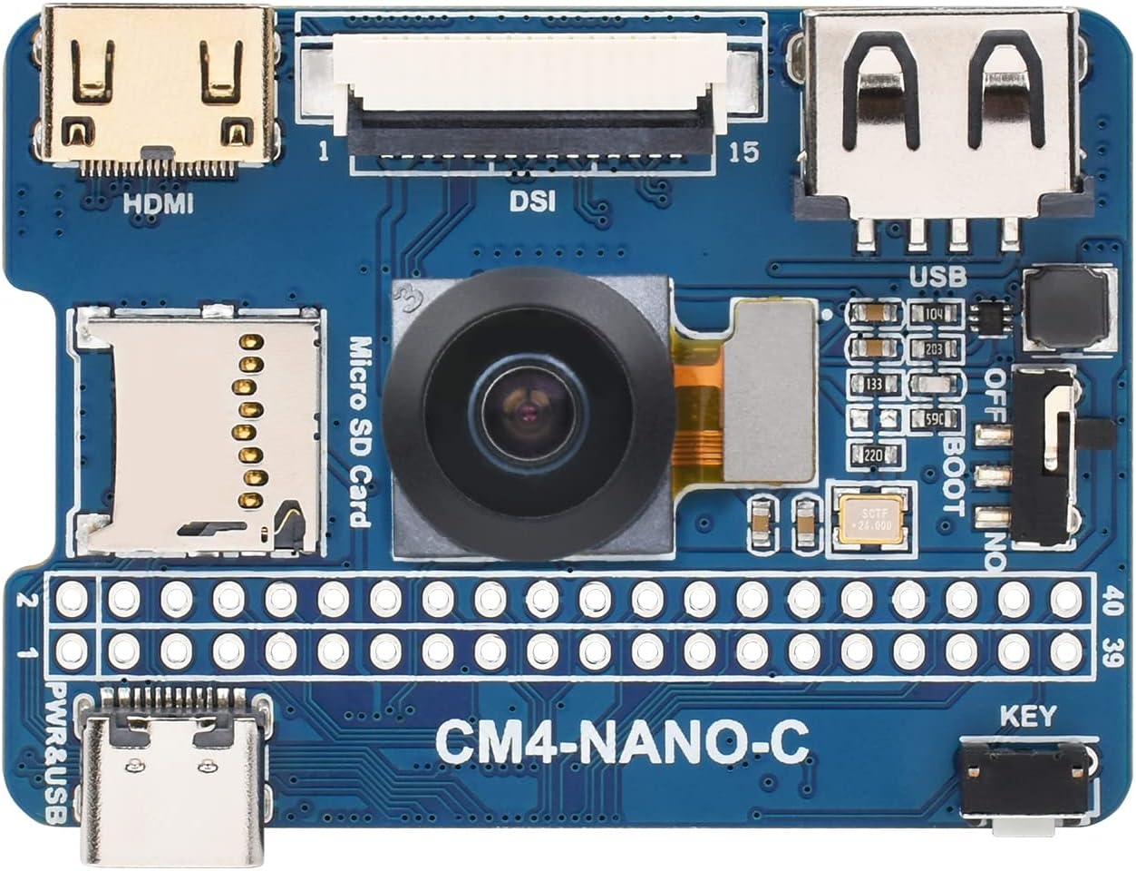 Amazon.com: Mini Dual Gigabit Ethernet Base Board Compatible with Raspberry Pi Compute Module 4 ...