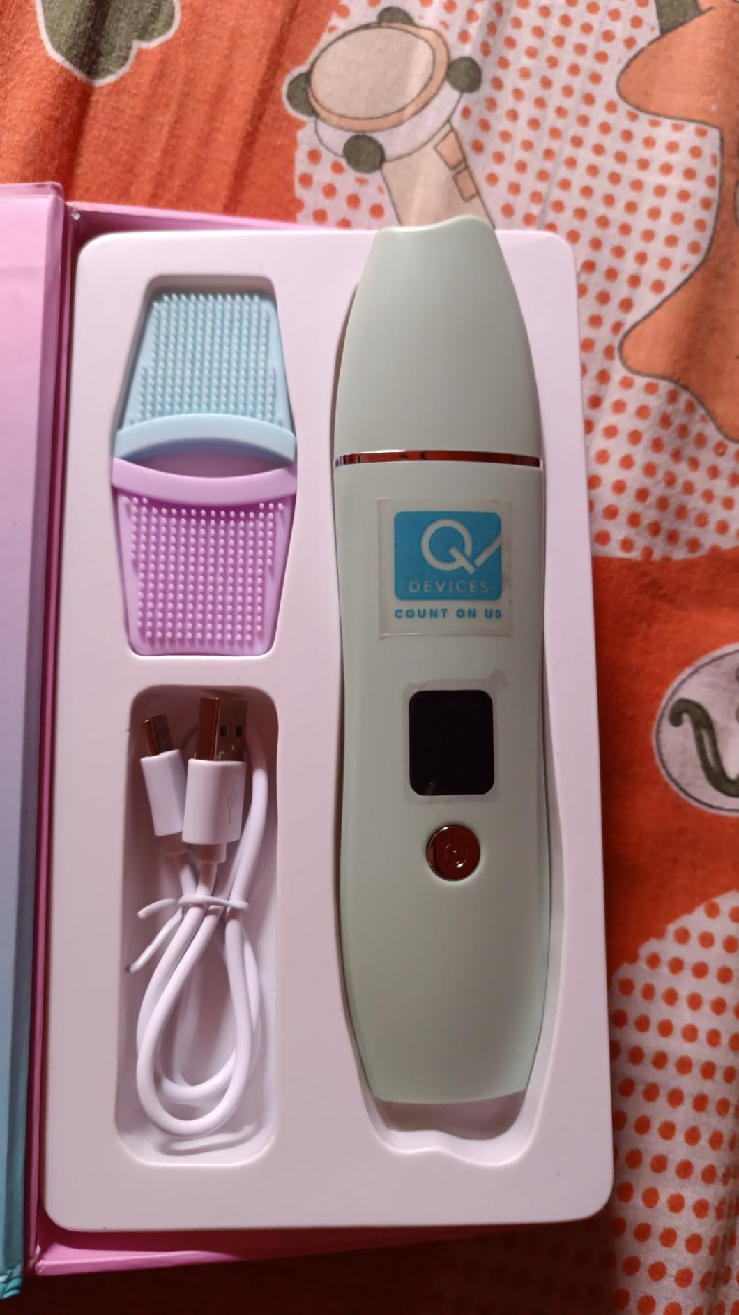 Q DEVICES Ultrasonic Facial Skin Scrubber, 4 Modes, Blackheads Remover ...