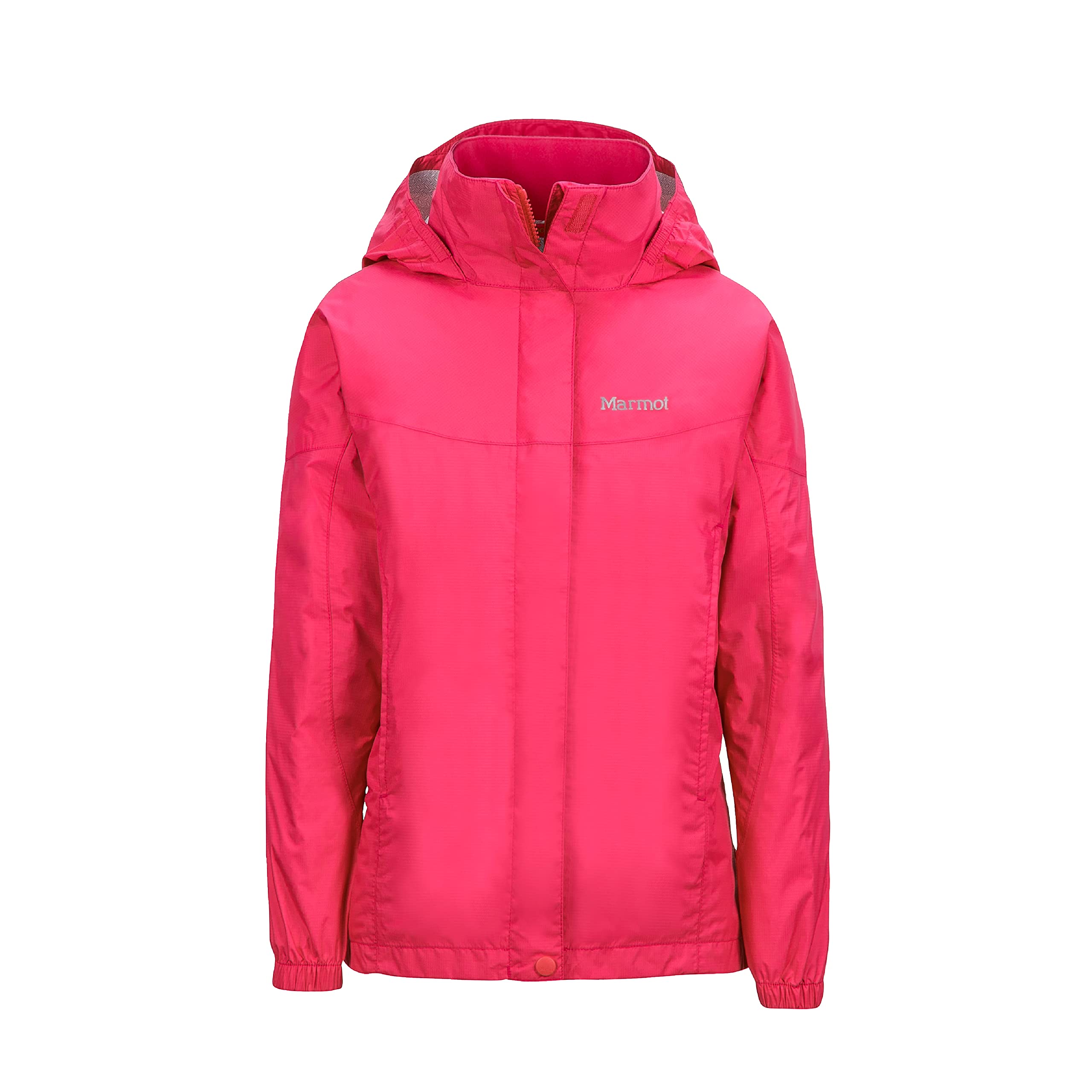 MARMOT Girlsâ€™ PreCip Jacket | Lightweight, Waterproof, Pink Rock, X-Large