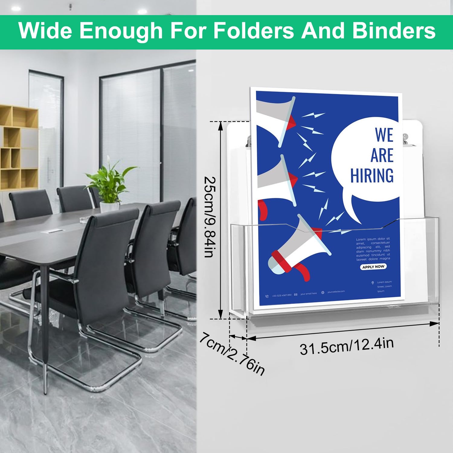 Snapklik.com : ZHIDIAN Strong Magnetic File Holder - 2Pack Large Clear ...