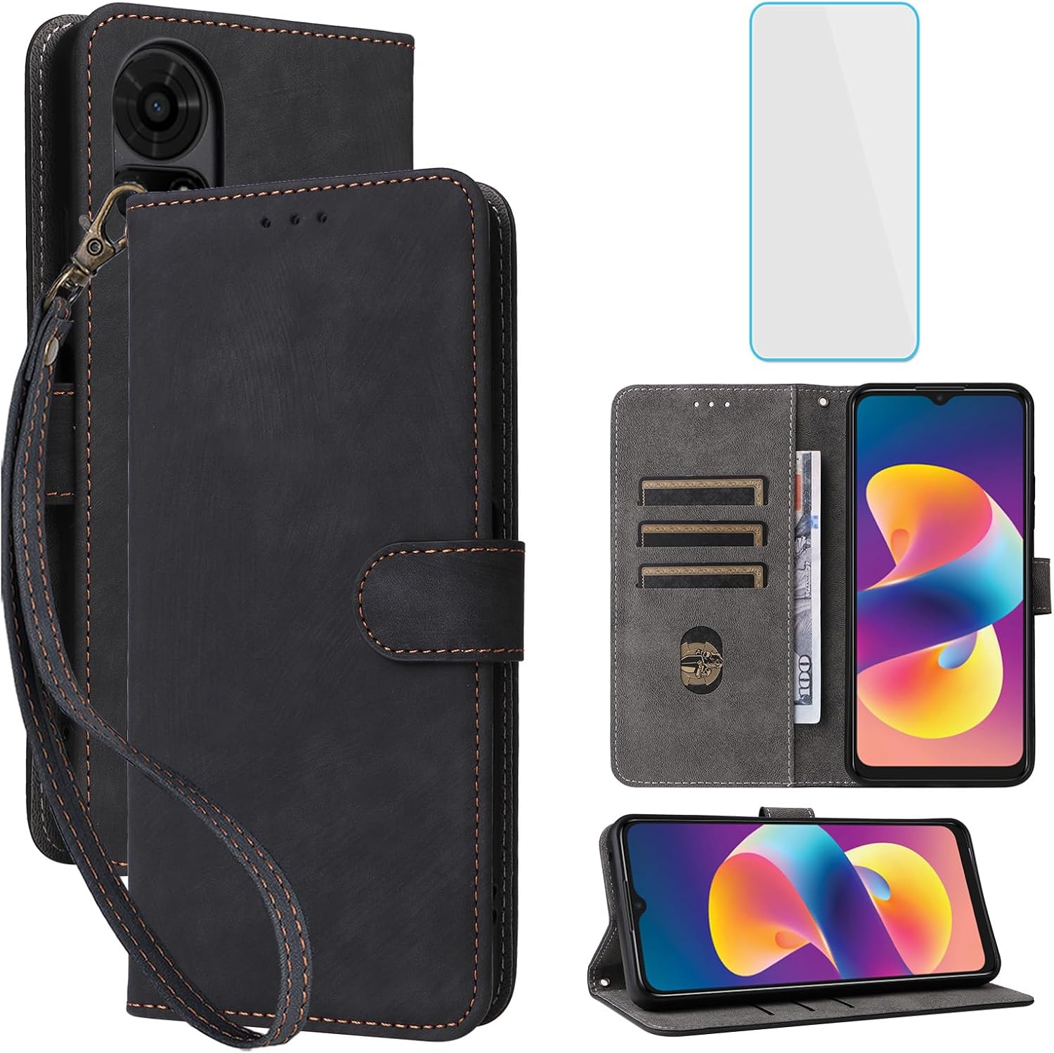 Amazon.com: IUQXU for TCL 50 LE/TCL K23/TCL K24 Wallet Phone Case with ...