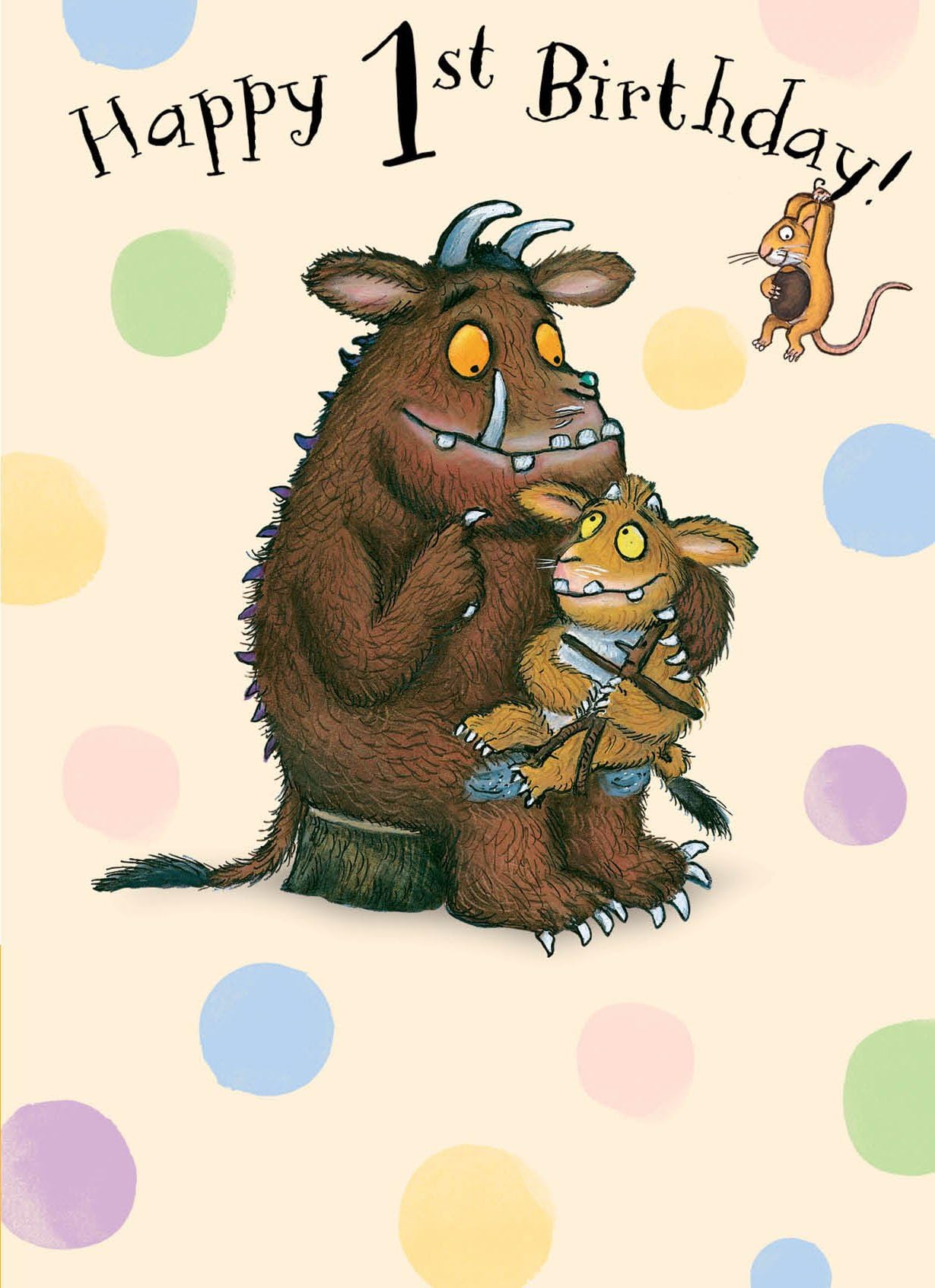 The Gruffalo GR006 1st Birthday Card Multi Colour : Amazon.co.uk ...