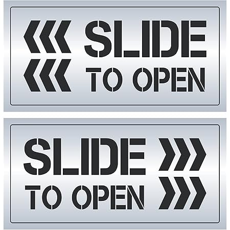 fingerz Slide to Open Sign Sliding Door Sticker Office Glass Door ...