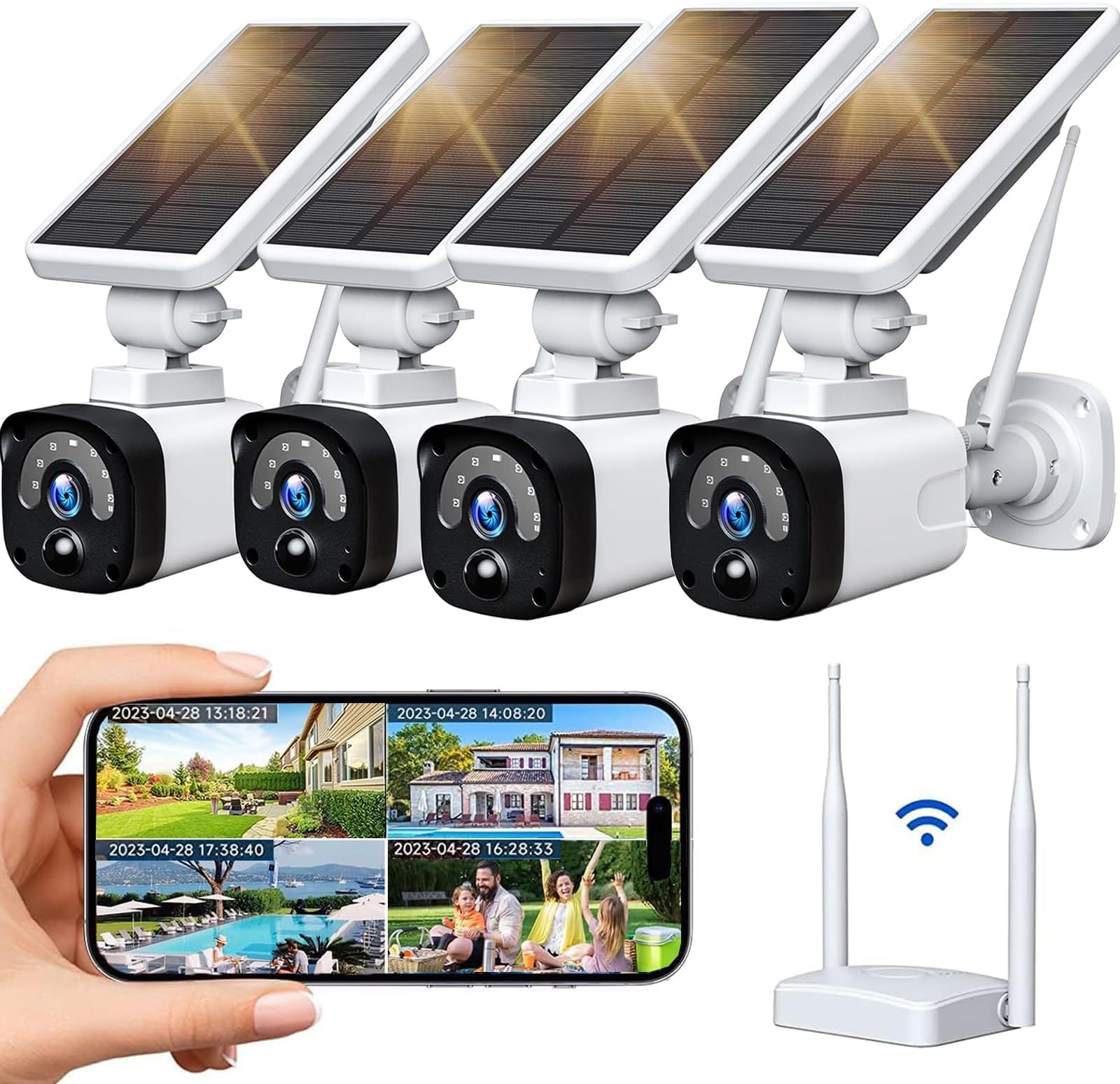 Amazon.com : Camcamp 2.5K Solar Security Cameras Wireless Outdoor,Solar ...