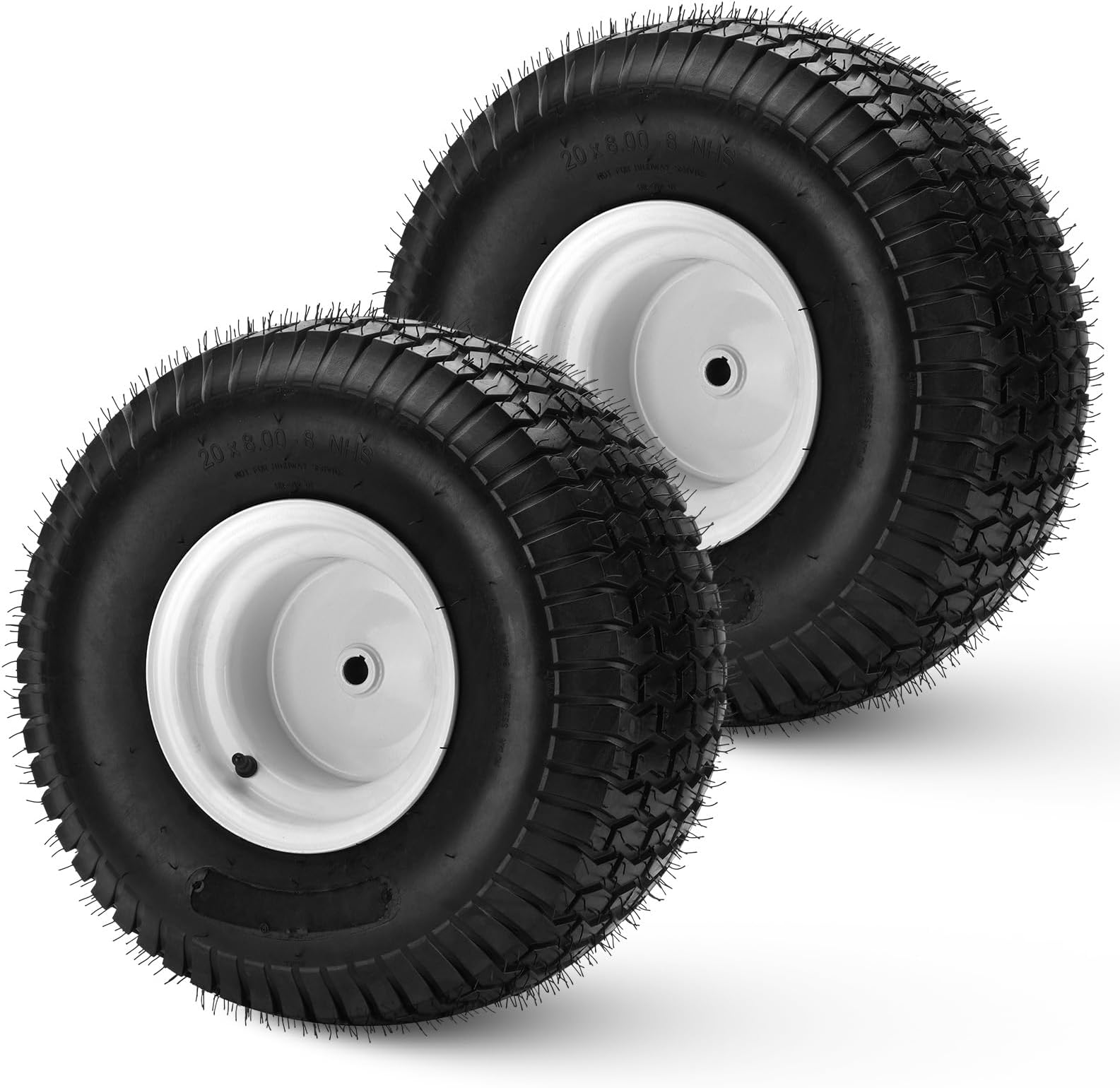 Amazon.com : (Set of 2) 20x8.00-8 Lawn & Garden Mower Turf Tires - 4 ...