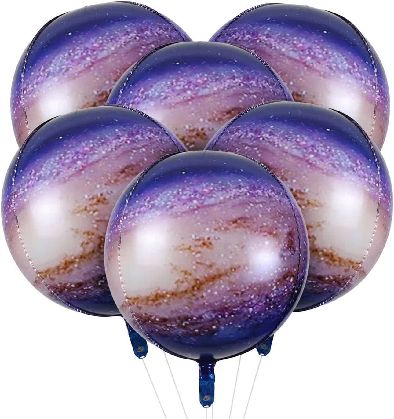 Amazon.com: House of Party 4D Sphere Balloons Pack of 6 - Galaxy Foil ...