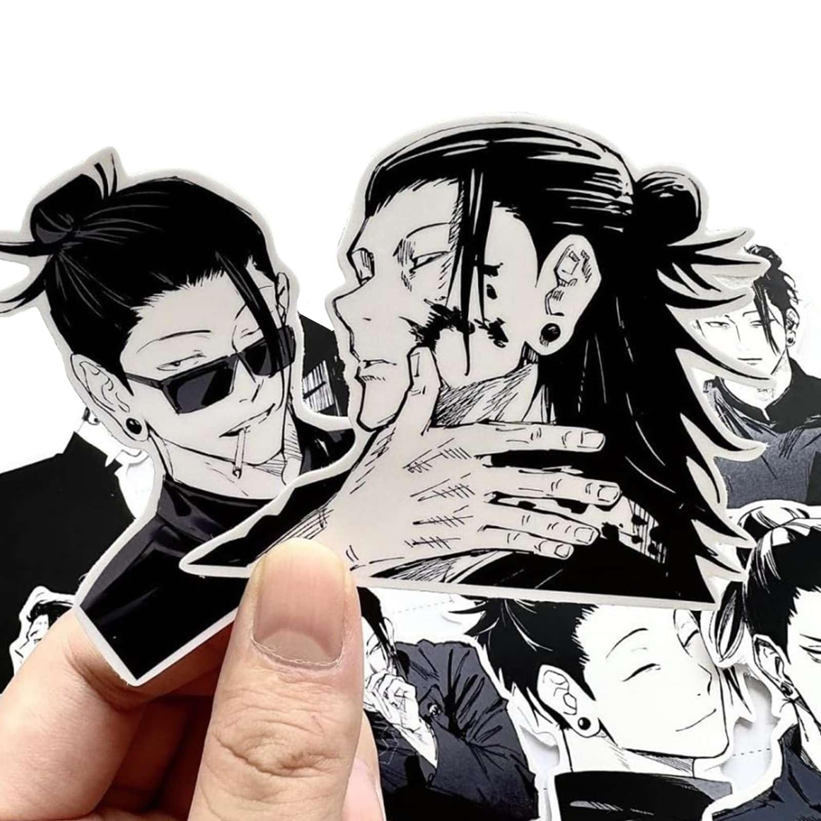 Amazon.com: 96 Pcs Suguru Geto Stickers, Black and White Anime ...
