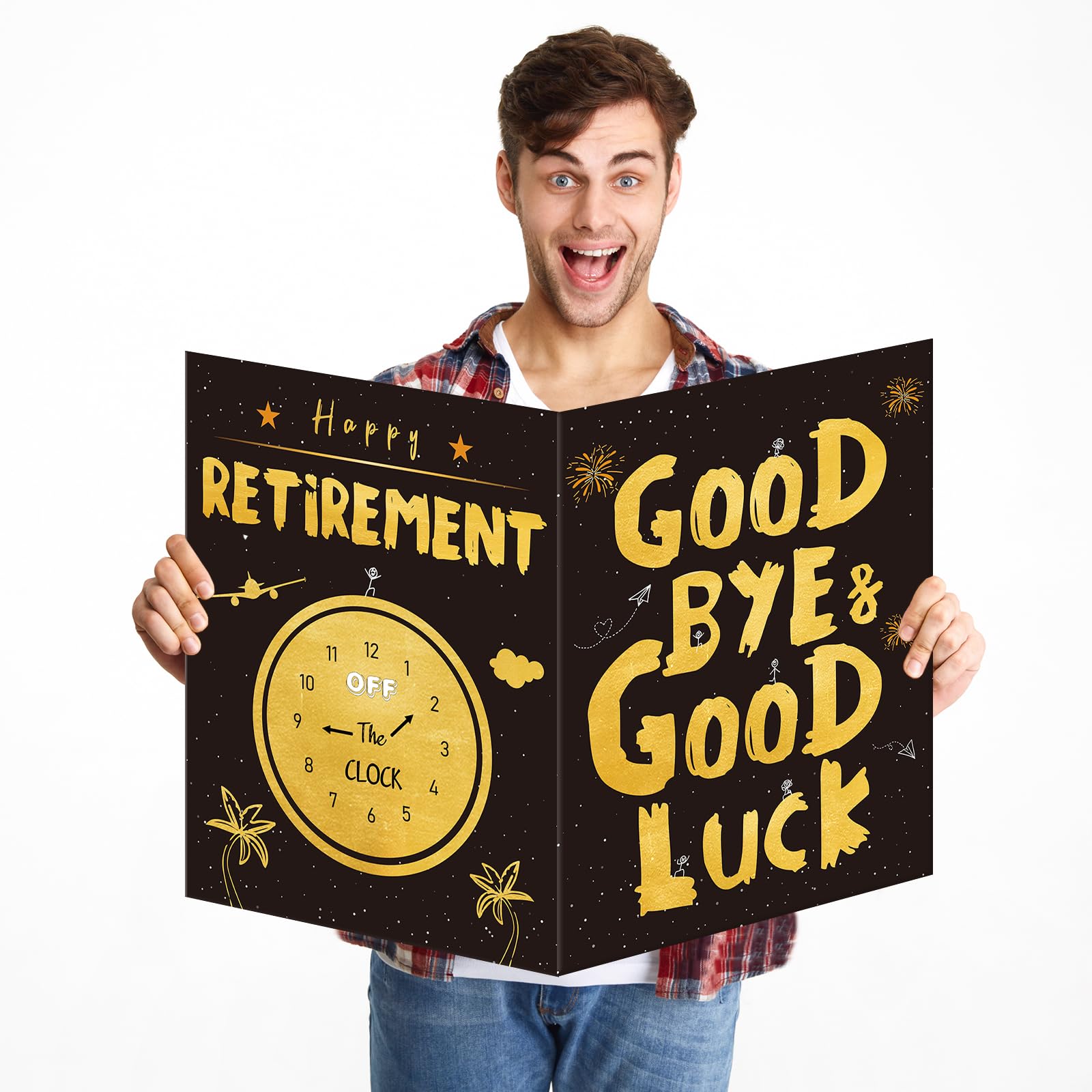 Snapklik.com : Missonemi Jumbo Retirement Card For Women Men, Large ...