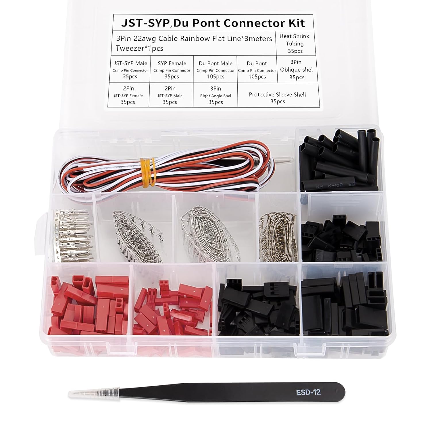Amazon.com: SCOOYUCK JST Servo Connector Kit, 60 Sets Male and Female ...