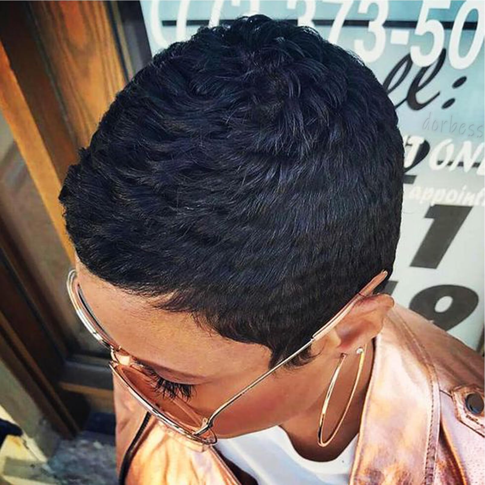 Amazon.com : dorbess Short Pixie Cut Wigs for Black Women - Natural ...