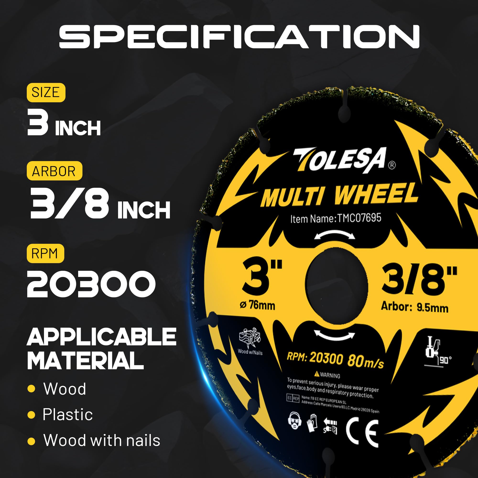 Snapklik.com : TOLESA 3 Inch Cut Off Wheels, Carbide Cutting Disc ...