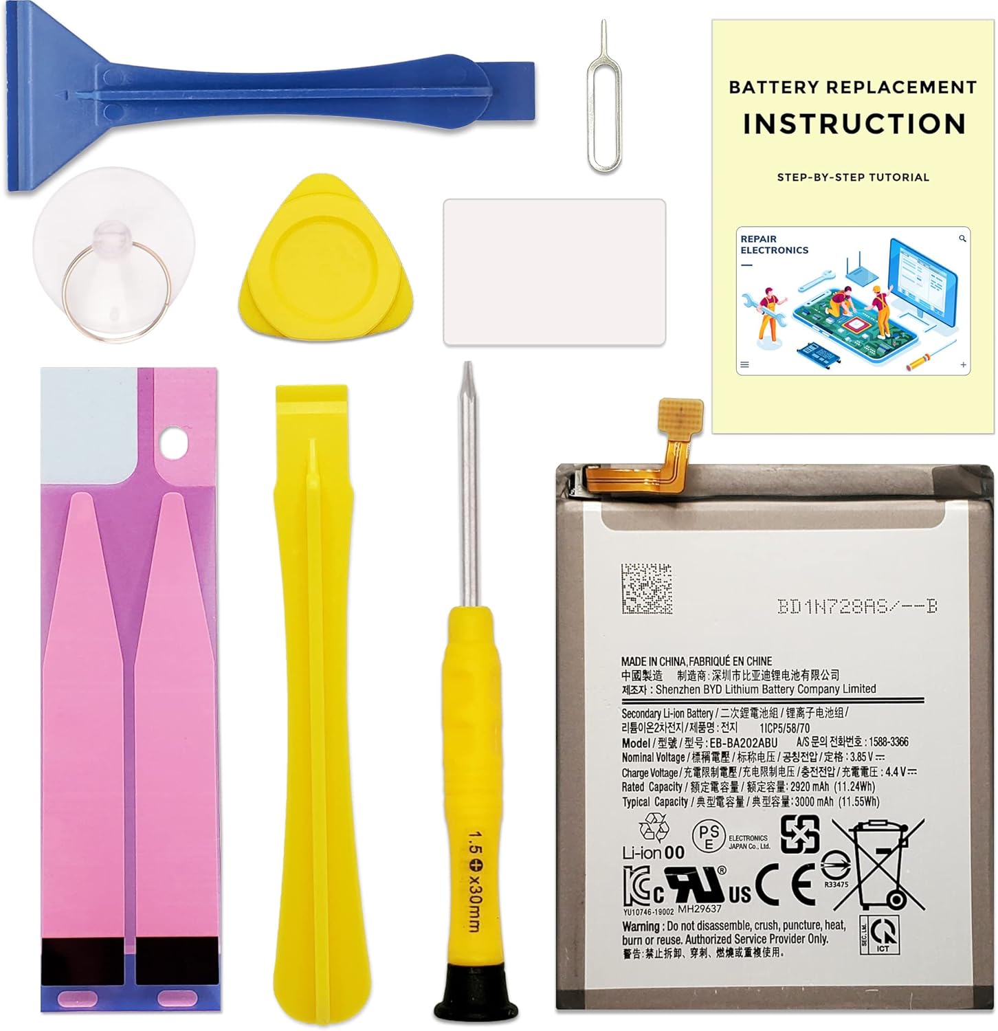 Amazon.com: BATLABB Battery for Galaxy A10e A20e with Installation ...