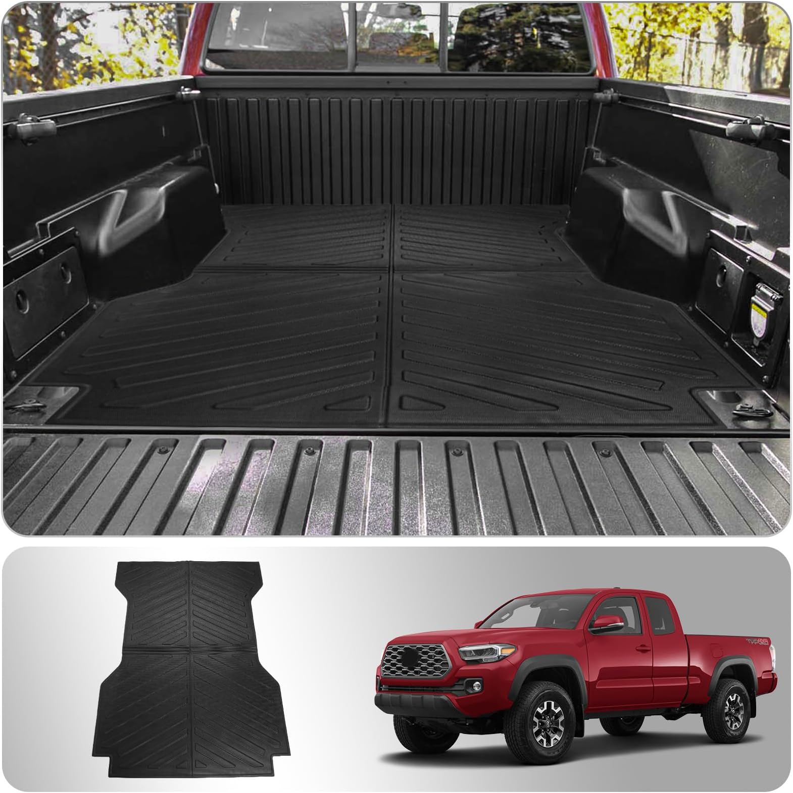 Amazon.com: Thinzyou Truck Bed Mat Compatible with 2005-2023 Toyota ...