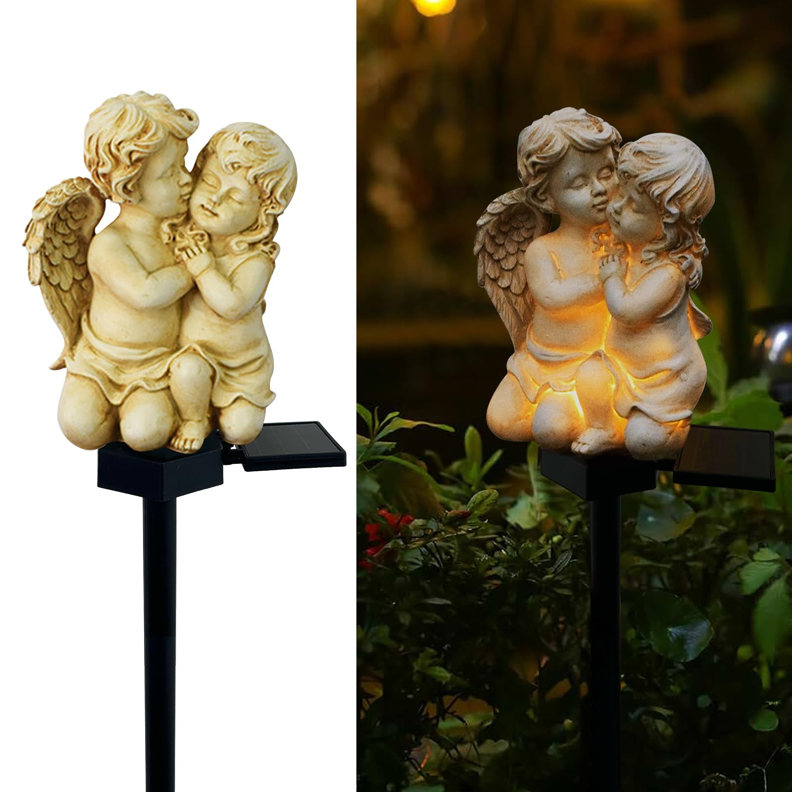 Snapklik.com : LAIAMER Solar Garden Angel Lights, Waterproof Outdoor ...