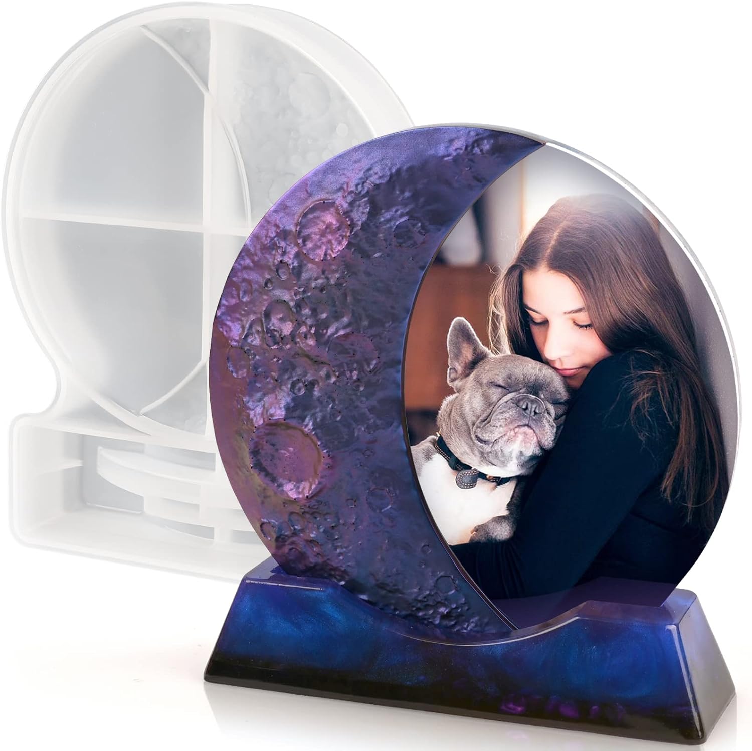 Amazon.com: HUAKENER Molde de marco de fotos de resina, moldes de ...