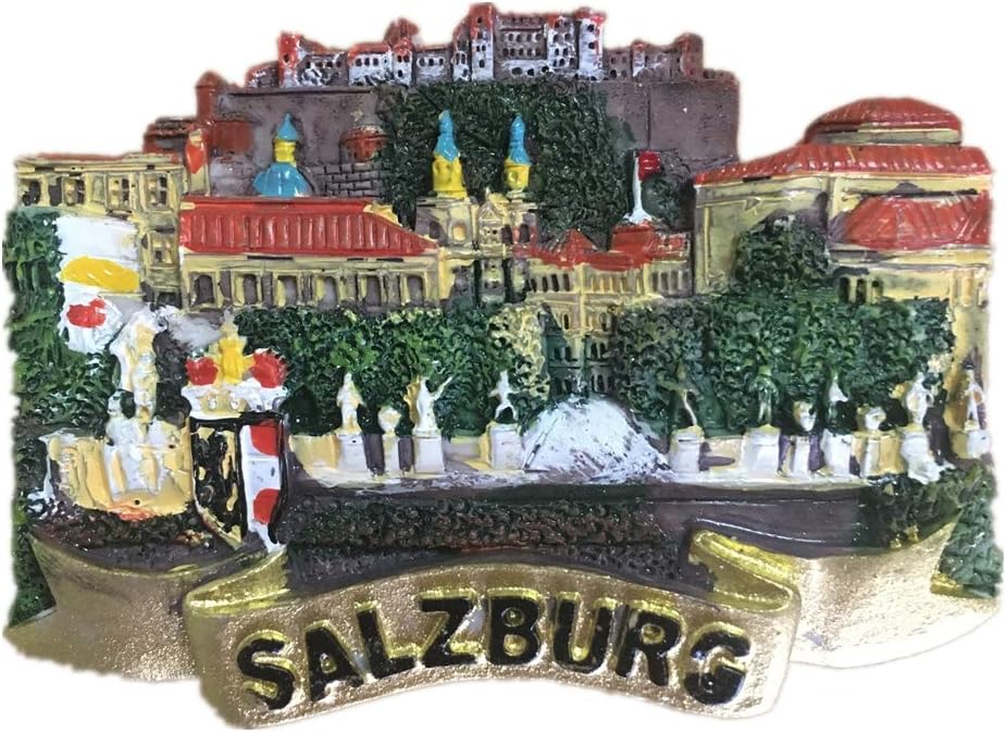 Amazon.com: Fridge Magnet Salzburg Austria 3D Resin Handmade Craft ...