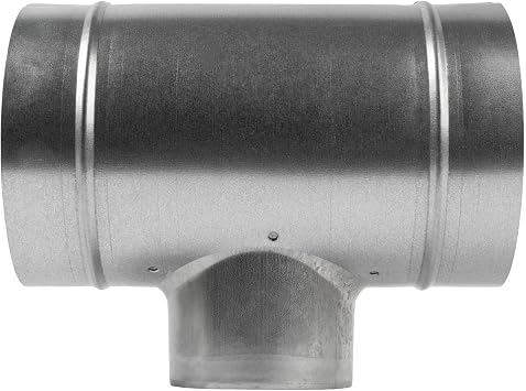 ECOPRO VENT 6'' Inch Duct T-Joint Splitter to 4" Inch 90° Degree Branch ...