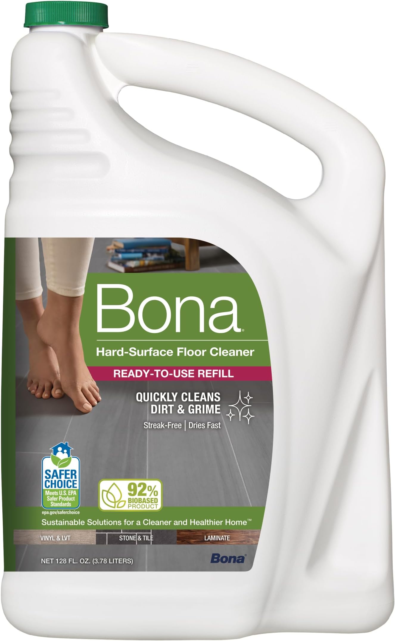 Amazon.com: Plexon Bona Multi-Surface Floor Spray Cleaner 36 Fl Oz and Bona 128 Fl Oz. Refill ...