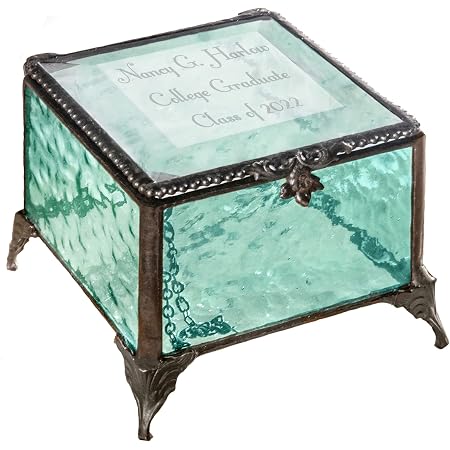 Amazon.com: Personalized Graduation Gift For Her Glass Jewelry Box High ...
