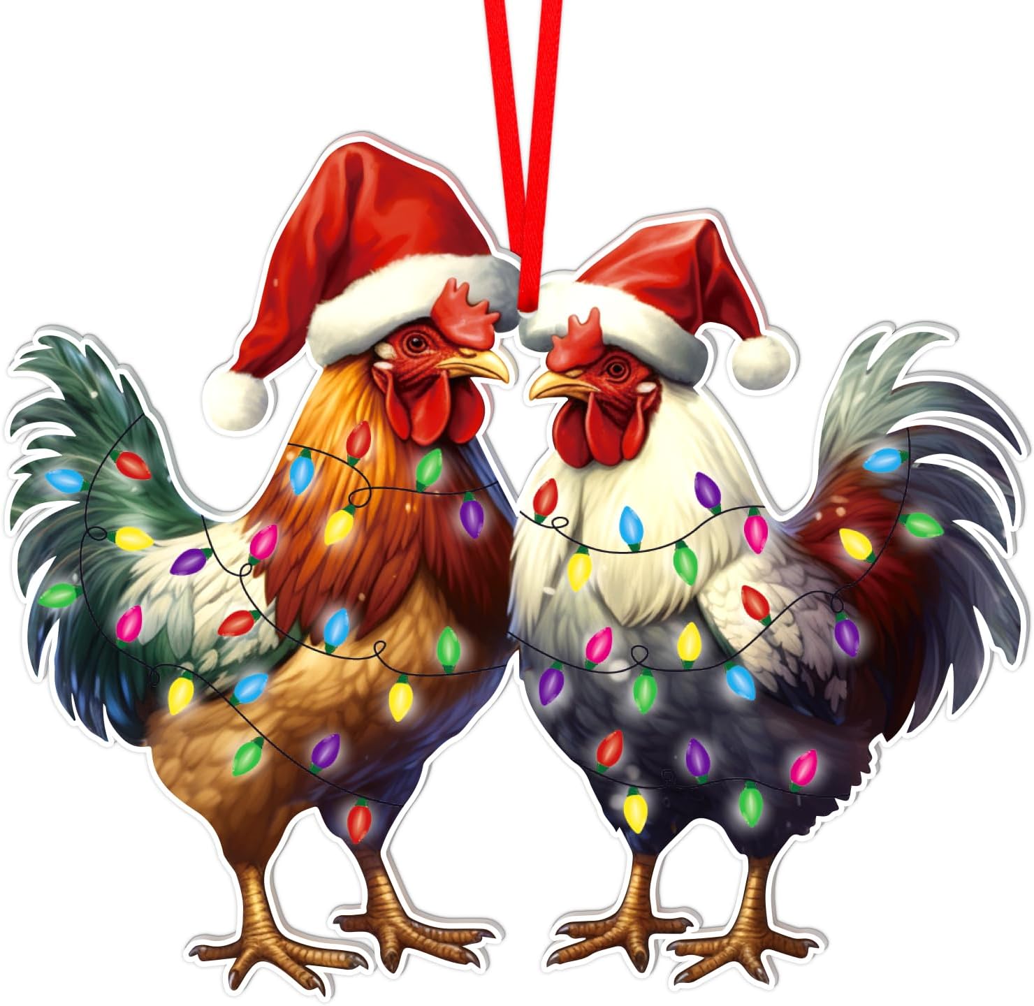 Amazon.com: WhatSign Farmhouse Chicken & Rooster Christmas Tree ...